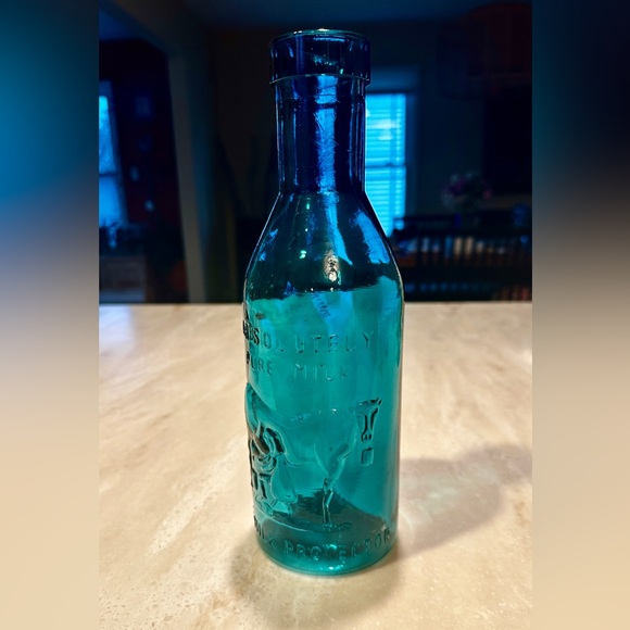 Accents | Absolute Pure Milk The Milk Protector Vintage Glass Bottle ...
